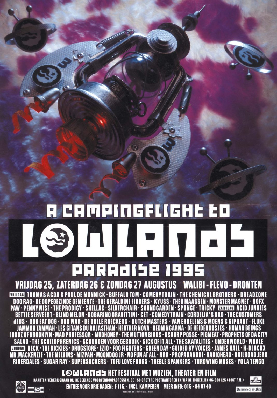 Alle Lowlands line-up posters sinds 1993 op een rij | Festileaks.com