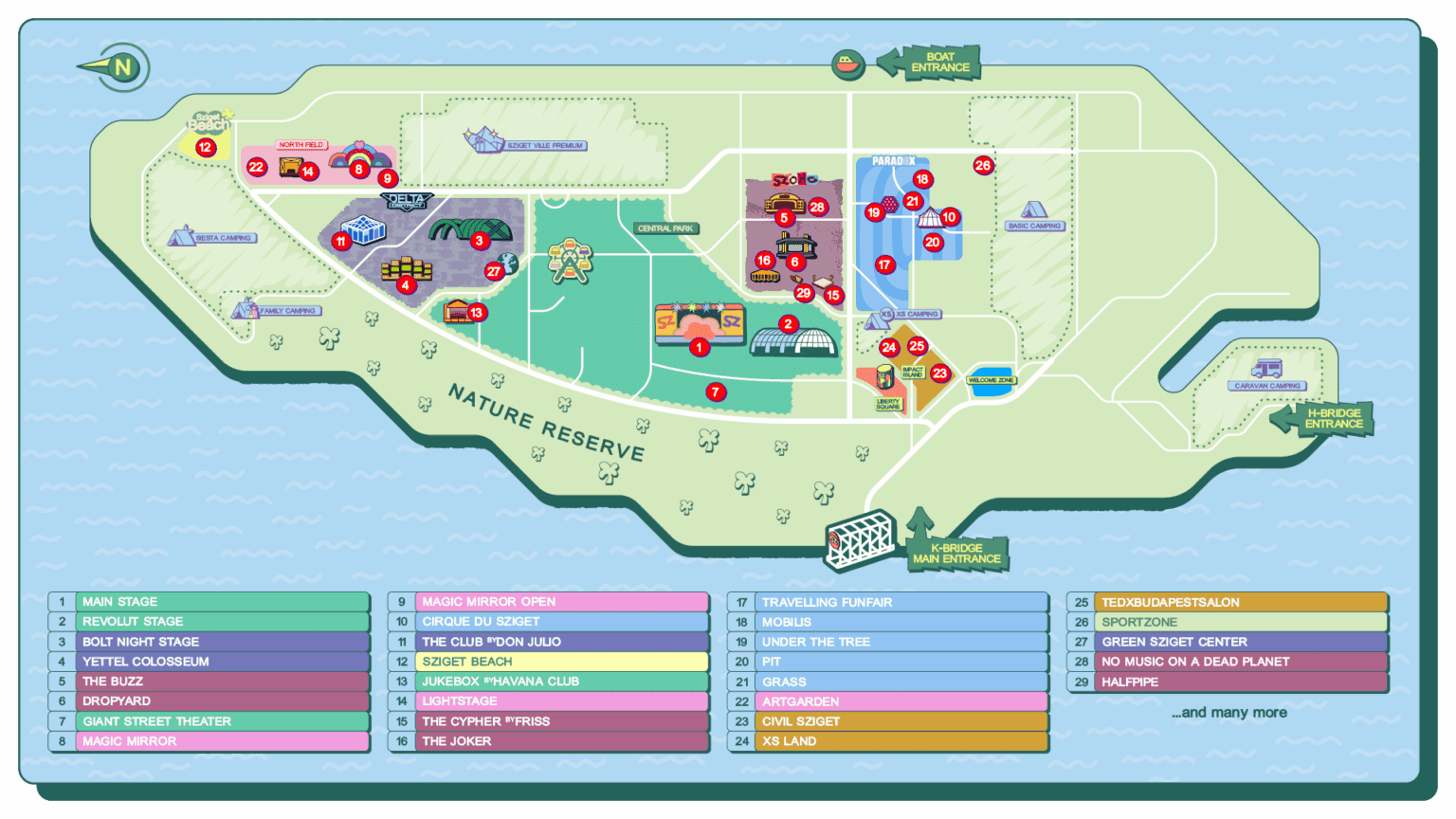 Sziget 2025 plattegrond: alle districten uitgelicht | Festileaks.com