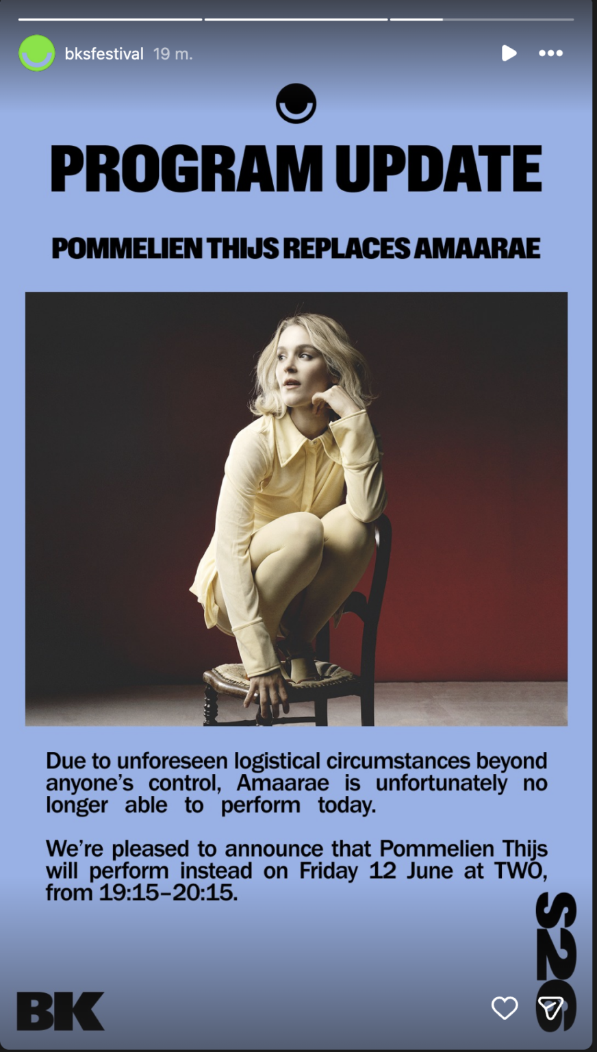 Amaarae annuleert optreden Best Kept Secret 2026, Pommelien Thijs ...